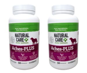 natural care + better wellness aches-plus tasty chewables for dogs, 50 count, pack of 2