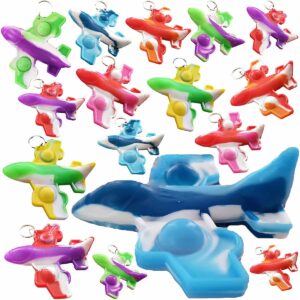 24 packs airplane graduation classroom students small prize from teacher,end of year summer mini pop for kids fidget party favors