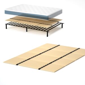 yarfyk folding box spring, bed plate,queen bed board under mattress support,bed plate support plate, bed plate under, twin 60"x 30" ﻿