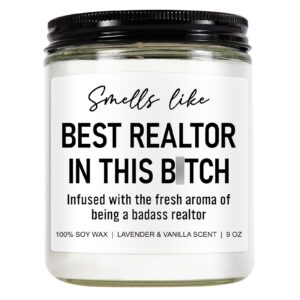 younift best realtor candle, realtor gifts for women, men, realtor gifts, christmas, closing gifts for realtors, real estate agent gifts, funny thank you gifts for realtor, salesperson, broker