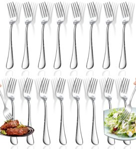 16 pcs dinner forks, top food grade stainless steel forks silverware set, 8 inch flatware forks, table forks use for home kitchen restaurant, mirror polished & dishwasher safe