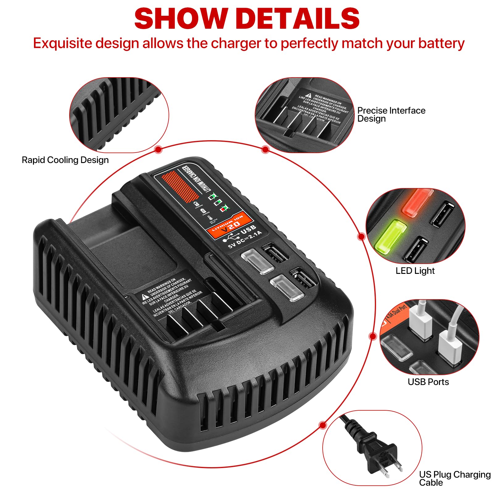 DONGPUCUN 2Pack 20V 3.5Ah Replacement Battery and Charger Kit for Craftsman V20 Craftsman 20V Lithium Battery CMCB202 CMCB204 CMCB206 CMCB201 CMCB100 CMCB124 Craftsman 20V Battery Charger Set