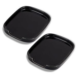 swuut ceramic spoon rest,sofa dishes set of 2,spoon holder for spatula,tongs,gadgets,coffee spoon,spoon cradle for stove top,key rest christmas gift(black,s)