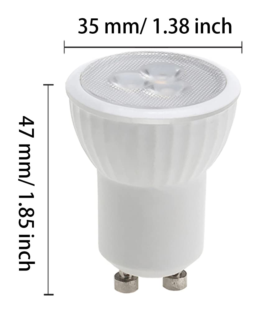 GU10 3W LED Light Bulb MR11 Non-dimmable Spotlight Light Bulb(30W Equivalent) GU10 Base Bulb for Home and Commercial Lighting, Recessed Lighting, Track Light, Warm White 3000K, AC85-265V, Pack of 10