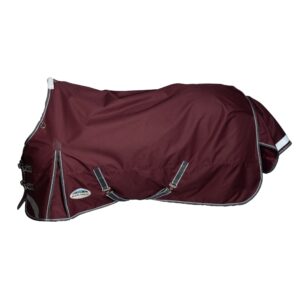 weatherbeeta comfitec plus dynamic ii standard neck medium horse blanket, maroon/grey/white, 87"