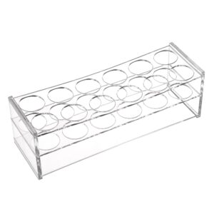 meccanixity 12-well acrylic test tube rack holder lab stand 30mm hole diameter clear for lab tube 50ml