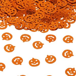 onlykxy 1000pcs halloween party confetti red copper pumpkin confetti for halloween party table confetti and diy(pumpkins，red copper)