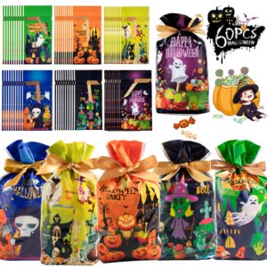 halloween treat bags halloween goodie bags for kids 60pcs halloween candy bags for trick or treat bags bulk with drawstring for candy goodie