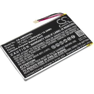 replacement battery for autel maxisys mini, ms905, ms906, maxisys mini, ms905, ms906, fits part no mlp5070111, 3.7v 5000mah / 18.50wh