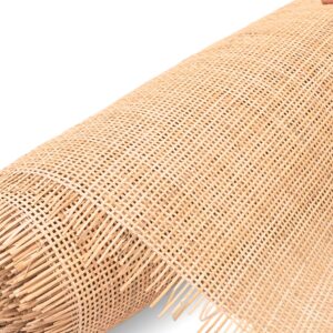 claynix 24" width square cane webbing- 24" x 1 ft sheet - rattan cane webbing roll -caning material for chairs, cabinet, door -open weave wicker woven rattan sheets - cane fabric (1 feet)