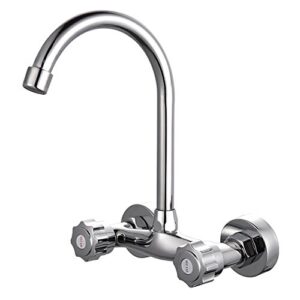 mixer tap double hole lead-free kitchen sink faucet bathroom waterfall double lever bath filler mixer chrome tub tap ceramics valve nozzle