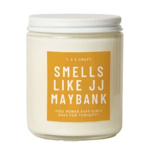 ce craft smells like jj maybank candle - white driftwood scent - gift for her, prayer candle, scented soy wax candle for home | 9oz clear jar, 40 hour burn time, made in the usa