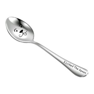 dog lover gifts engraved spoon gift i licked the spoon coffee spoon gift stainless steel (licked the spoon)