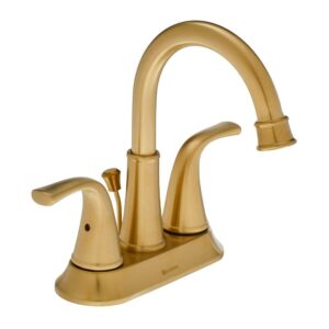 bettine 4 in. centerset 2-handle high-arc bathroom faucet in matte gold