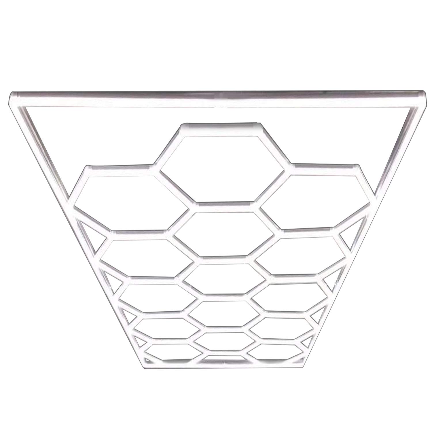 GOSLARLIT Led Garage Hexagon Light,15 Hexagon Garage Ceiling Led Lights for Gym/Workshop with Rectangle Frame, IP54 2 Year Warranty AC 100-240V(15.88 fts