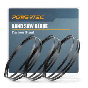 powertec 80 inch bandsaw blades assortment for woodworking, band saw blades for sears craftsman 12" band saw, 3pk (13602)