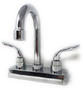 4" faucet bathroom bar utility sink plastic chromed, 2 ada push handles [pro-3735p] - grifo de plastico de calidad para baño o cocina