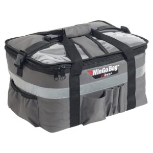 winco bgcb-1709 insulated food delivery bag, medium, gray