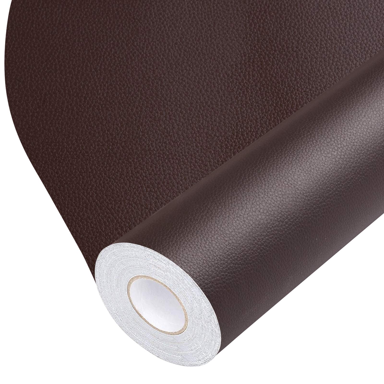 BSZHTECH Leather Repair Tape Self-Adhesive Leather Repair Patch for Couch Furniture Sofas Car Seats Advanced PU Vinyl Leather Repair Kit (Dark Brown, 3.9X79 inch)