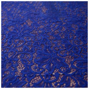 lace fabric for dressmaking for floral bridal wedding dress flower fabric table cloth diy crafts clothing curtains 150 cm wide sold by the meter(color:royal blue)