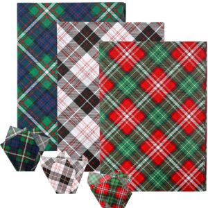 whaline christmas tissue paper buffalo plaid wrapping paper blue red green white black gift wrapping tissue paper rustic art paper crafts for home diy gift bags new year decor, 90 sheets