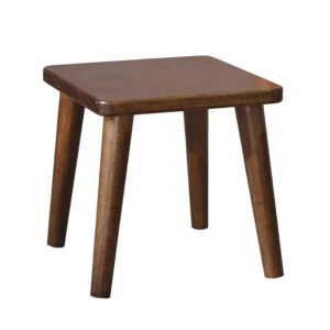 golden sun wooden step stool small 10 inch square foot stool plant stand detachable 4 legs vanity stool bench brown squarestool-brown262626 10 x 10 x 10 inch