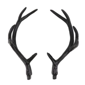 besportble deer antlers costume, 1 pair plastic deer antlers fake deer antlers for crafts faux reindeer antlers headband costume diy wall deer for halloween xmas party accessories