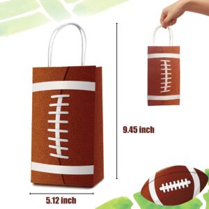 Weesdsio 24 Pack Football Candy Favor Bags, Football Gift Bags Football Paper Bags Great for Kids Football Treat Bags Theme Birthday Party Football Goodie Bags Sports Party Decoration