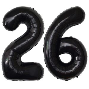 colorful elves 26 balloon number black happy 26th or 62nd birthday prom balloons decoraions for men women 40 inch big gaint foil mylar 62 black numbers balloons