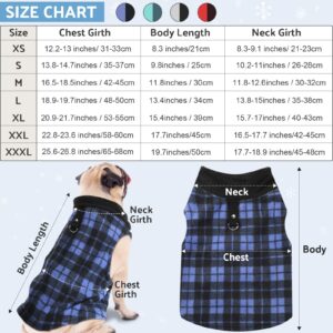 Weewooday 4 Pieces Winter Fabric Dog Sweater with Leash Ring Fleece Vest Dog Pullover Jacket Warm Pet Dog Clothes for Puppy Small Dogs Cat Chihuahua(S)