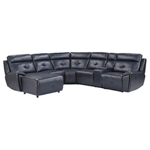 lexicon beckinsdale modular reclining sectional sofa, left chaise, navy blue