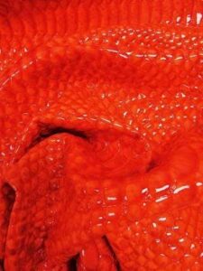 durolast™ shiny 3d serpent snake embossed vinyl fabric sold by the yard diy upholstery accessories apparel (blood red)