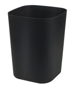 besli 2 gallon small trash can garbage can wastebasket for bathroom bedroom kitchen office (black, 1 pack)