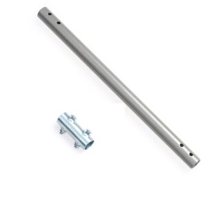 extension pole (1" diameter, 16 3/4" arm length) silver