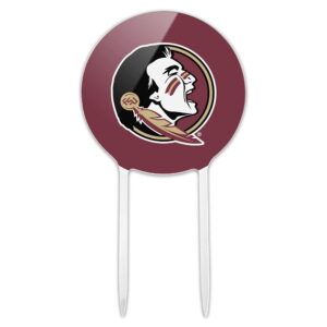 acrylic florida state university logo cake topper party decoration for wedding anniversary birthday graduation