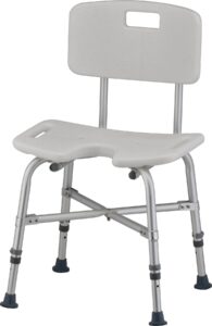 nova medical heavy duty bath seat with back and u-shaped cutout