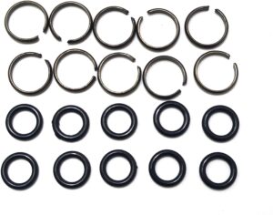 velodi 10 sets of 1/2" impact wrench socket retainer rings with o-ring/impact wrench tool parts and accessories/impact friction ring/hog ring/o-ring square drive socket retainer ring