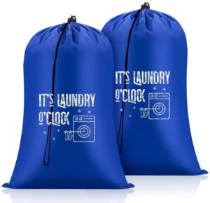 it's laundry o'clock | xl laundry bag | 28" x 40" |black (blue)