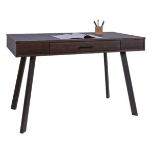 realspace® 48"w lancott computer desk, dark brown