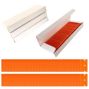 plastic razor blades, 240 pcs double edged plastic blades, plastic scraper blades for scraping labels stickers decals adhesives and cleaning glass (orange)