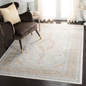 safavieh isabella collection area rug - 10' x 14', cream & beige, oriental design, non-shedding & easy care, ideal for high traffic areas in living room, bedroom (isa919b)