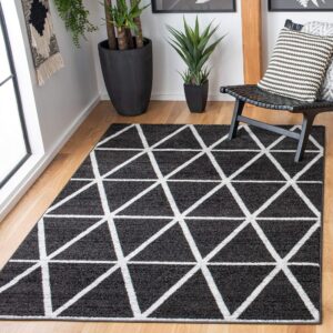 safavieh adirondack collection area rug - 5'1" x 7'6", black & ivory, modern geometric design, non-shedding & easy care, ideal for high traffic areas in living room, bedroom (adr262g)