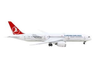 geminijets boeing 787-9 commercial aircraft turkish airlines white with red tail 1/400 diecast model airplane