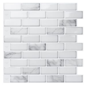 art3d 10-piece peel and stick backsplash tile, 12" x 12" self-adhesive tile sticker (10 tiles)