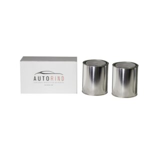 autorind metal quart size paint can (2 pack), empty quality tinplate unlined cans w/lids, silver color and0 recyclable