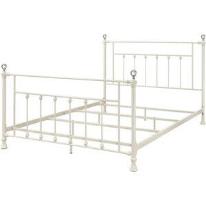 acme comet metal fame queen bed in white