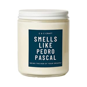 ce craft smells like pedro pascal candle - midnight musk scented - celebrity prayer candle, pedro worship candle, gift for her