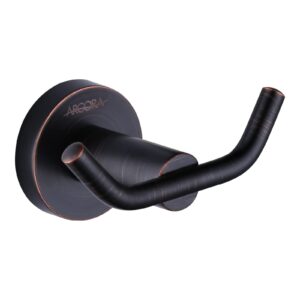 arcora oil rubbed bronze towel hooks, sus 304 stainless steel double wall hooks, heavy duty robe hooks, bathroom towel hooks for wall