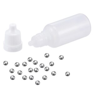 uxcell 300pcs 5.5mm 304 stainless steel balls with 30pcs 15ml pe bottles for model paint