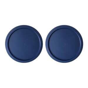 replacement lid for pyrex 5" storage plastic cover 2 cup bowl dish 7200-pc blue (2-pack)